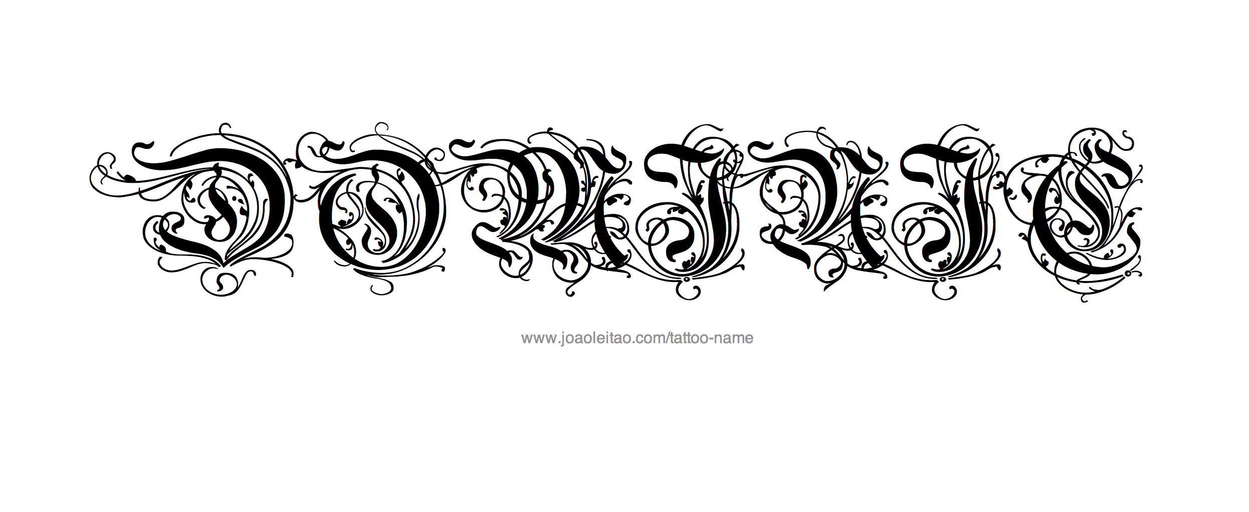 Dominic Name Tattoo Designs