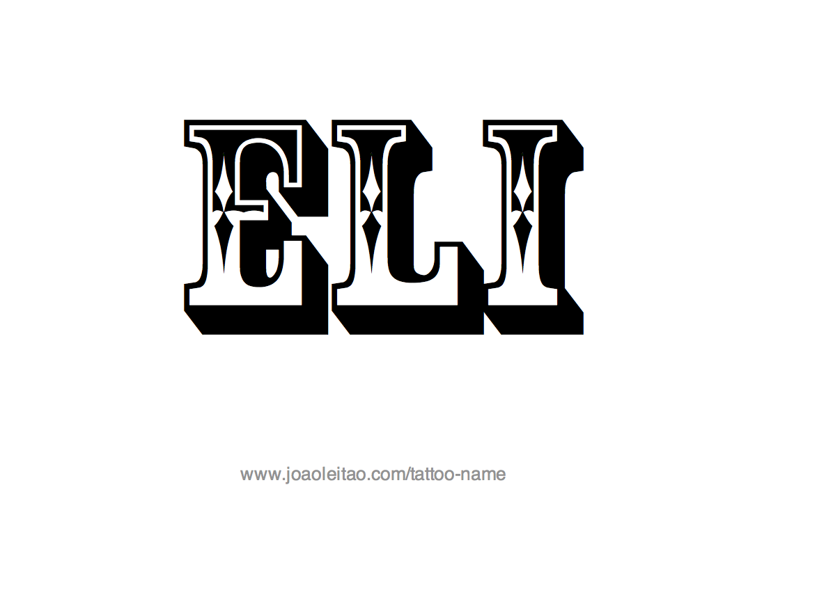 Eli Name Tattoo Designs
