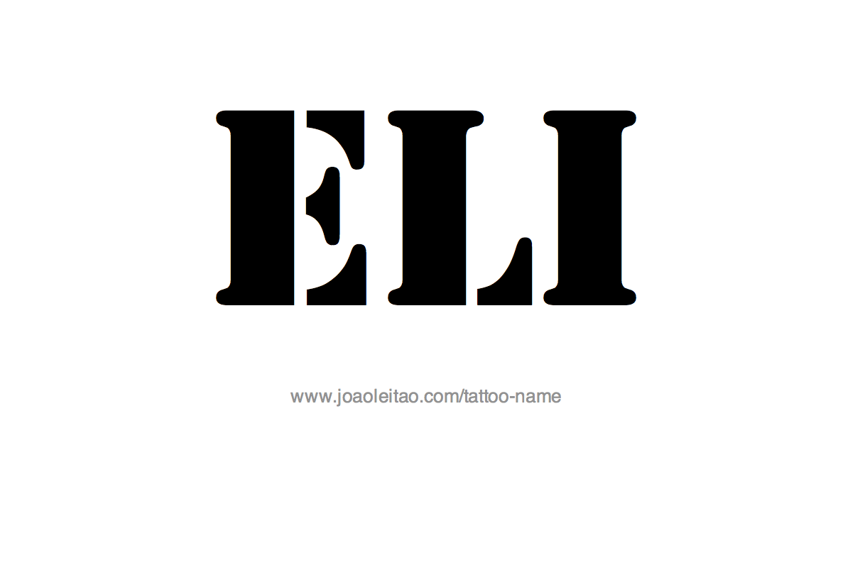 Eli Name Tattoo Designs