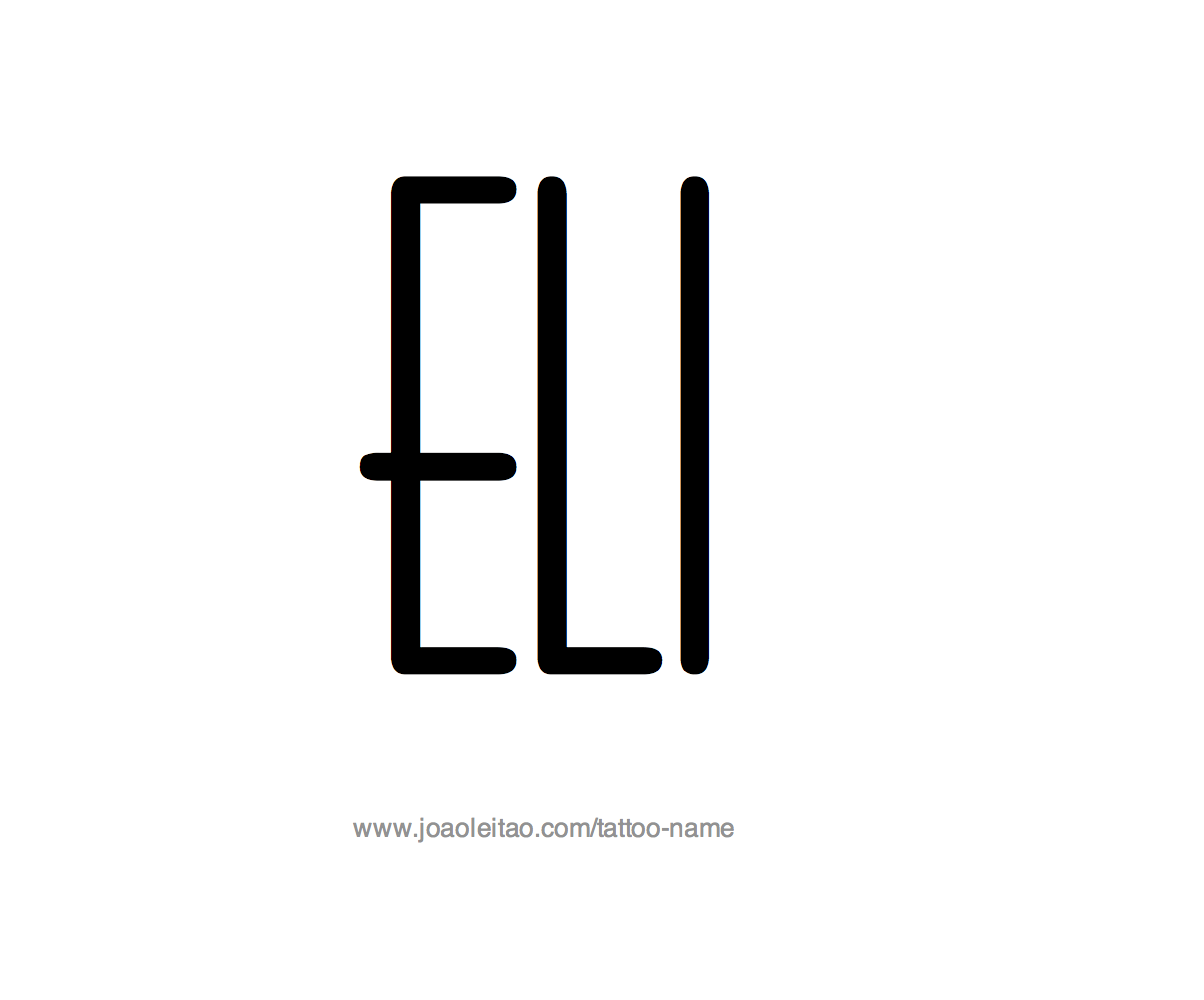 Eli Name Tattoo Designs