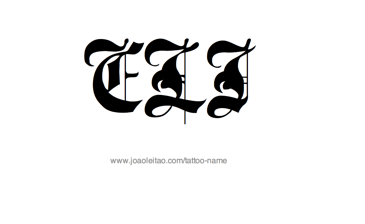 Eli Name Tattoo Designs