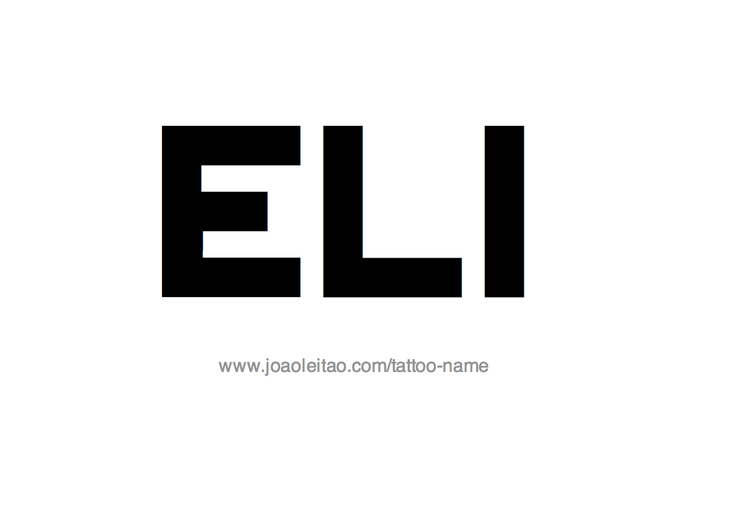 Eli Name Tattoo Designs