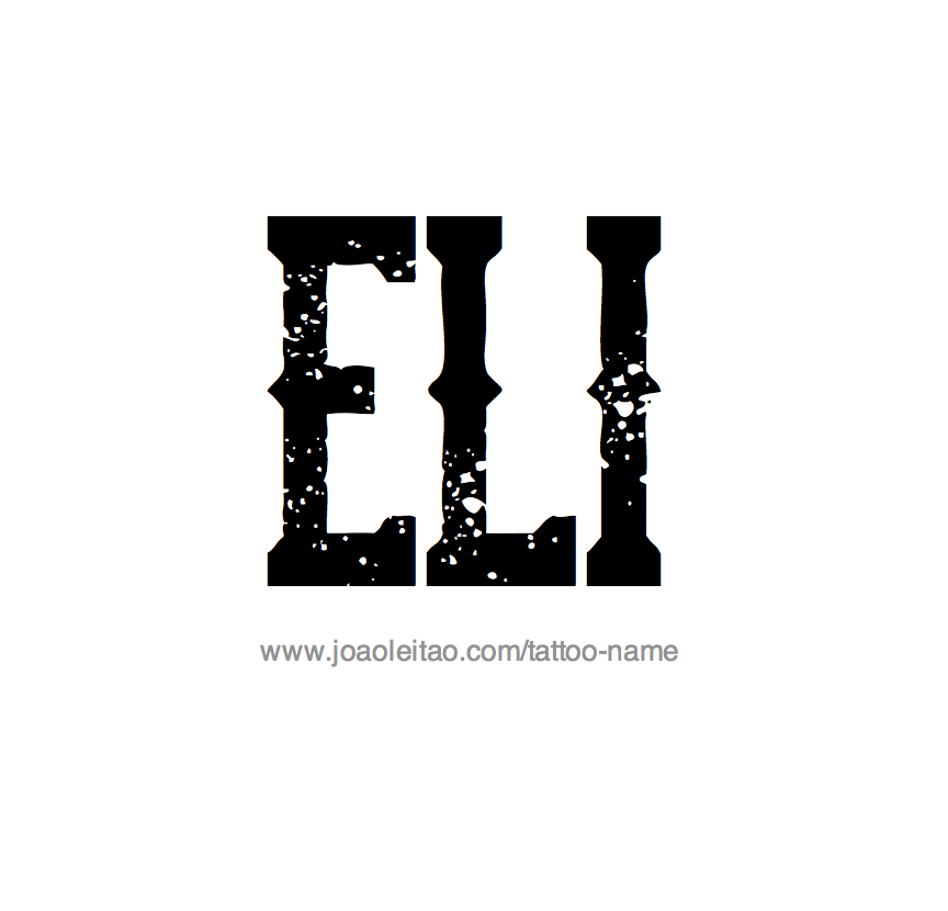 Eli Name Tattoo Designs