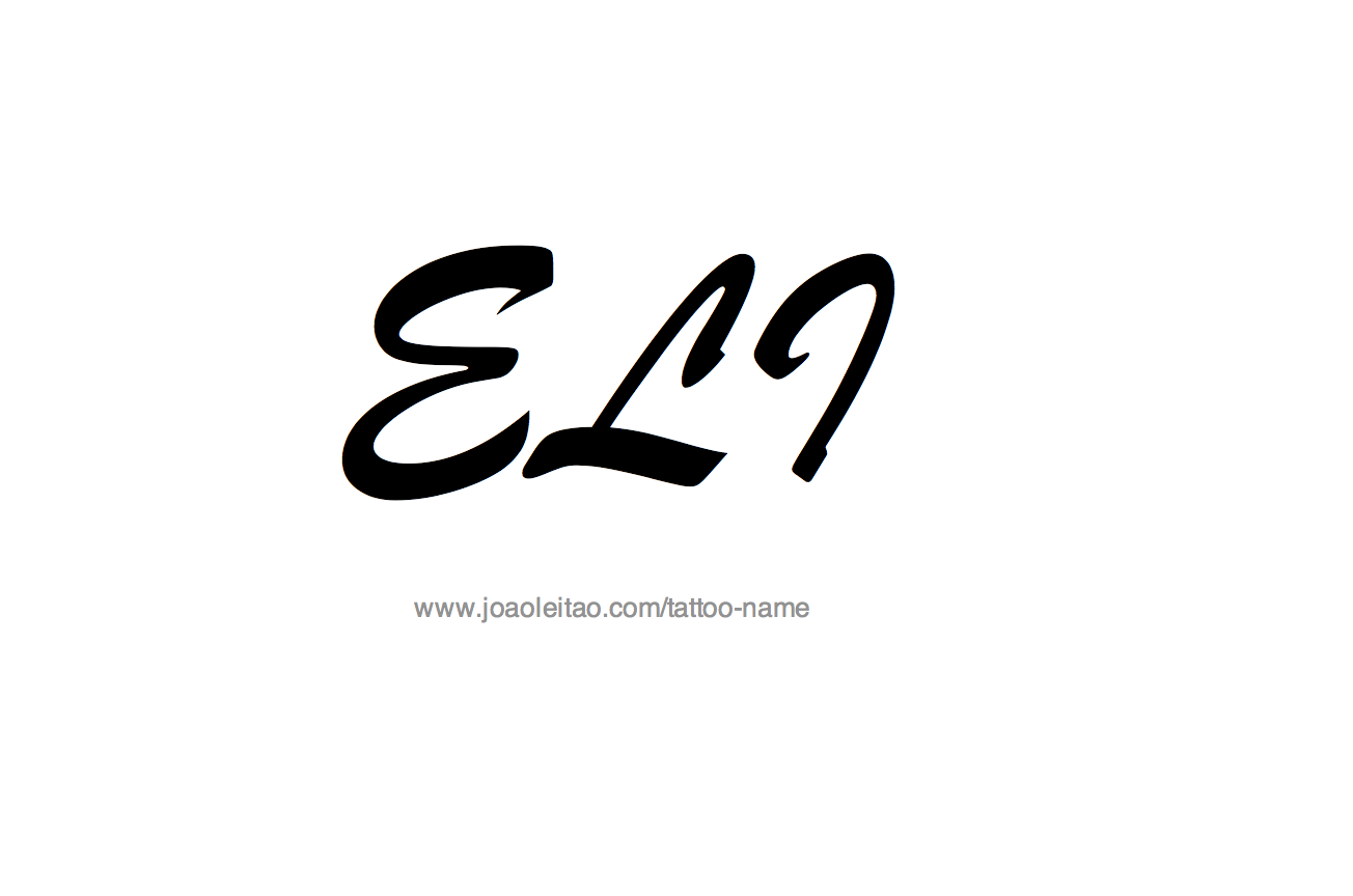 Eli Name Tattoo Designs