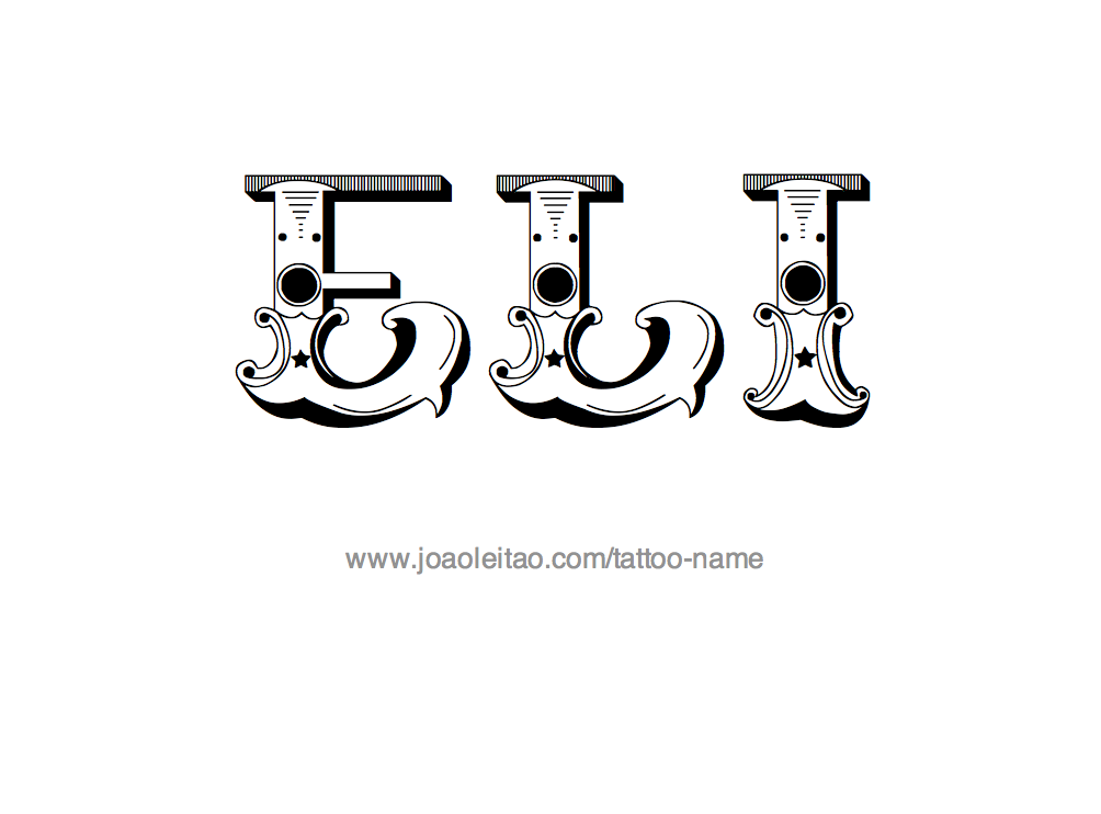 Eli Name Tattoo Designs
