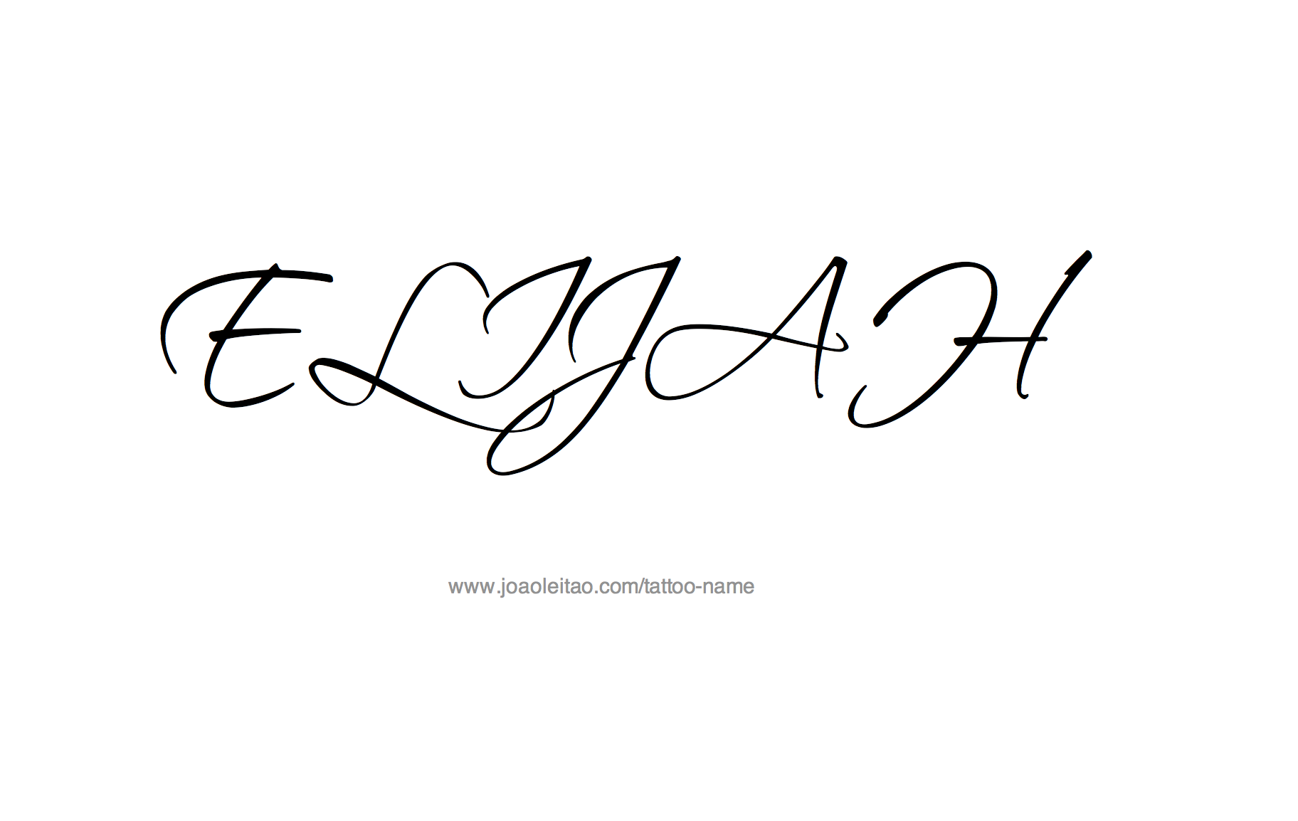 Elijah Name Tattoo Designs