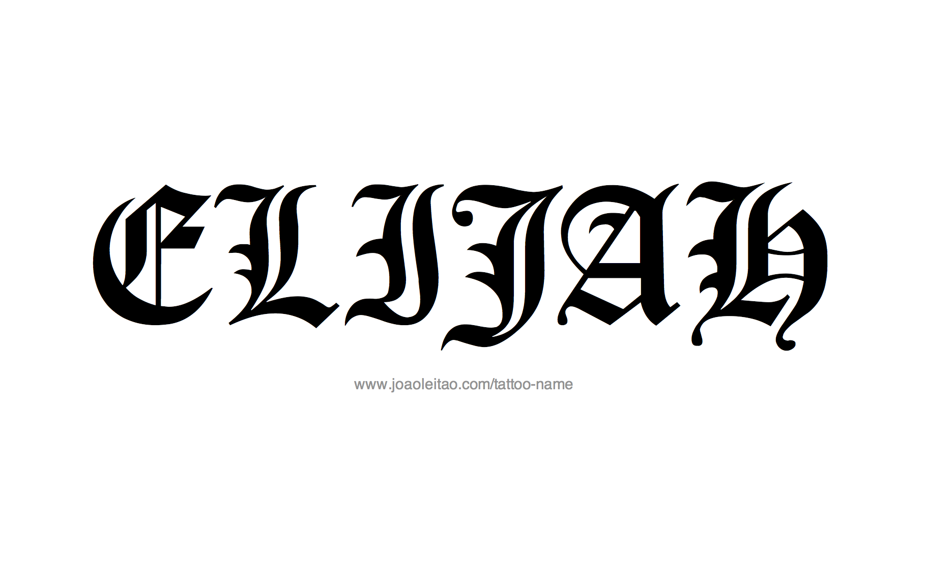 Elijah Name Tattoo Designs