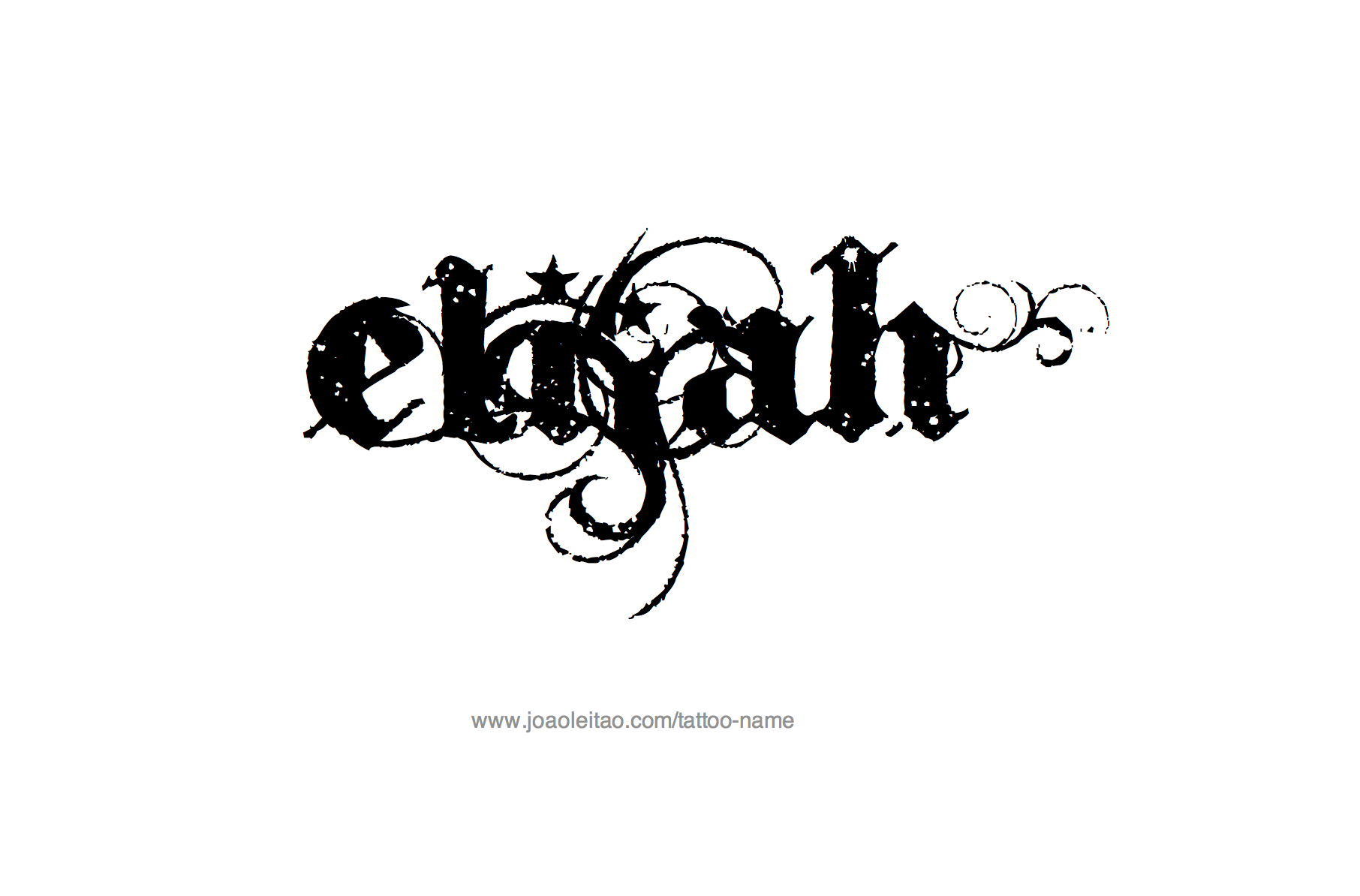 Elijah Name Tattoo Designs