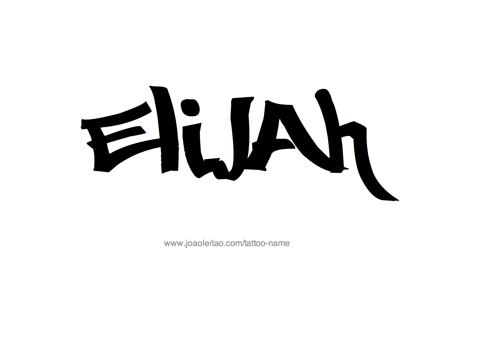 Elijah Name Tattoo Designs