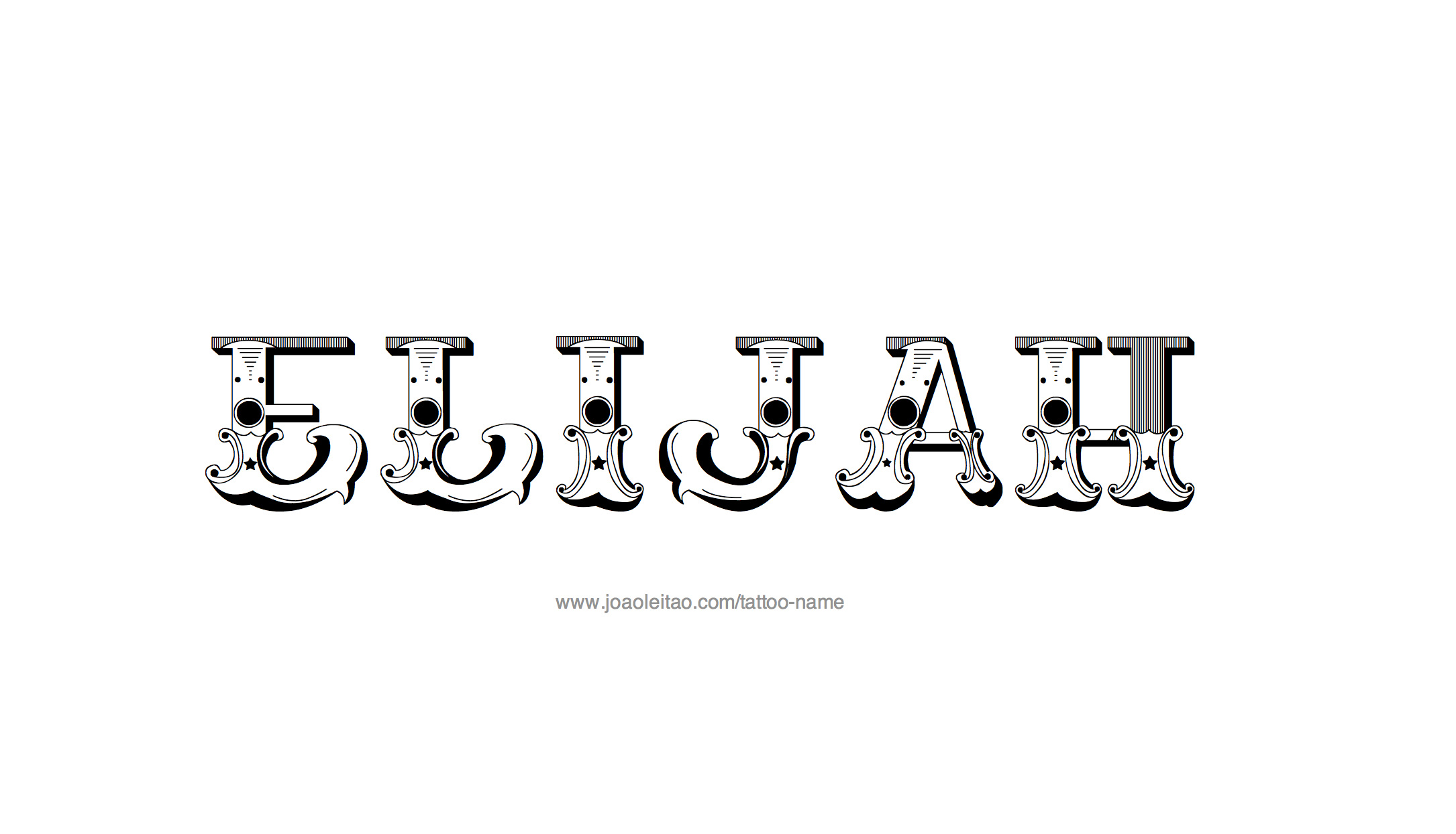 Elijah Name Tattoo Designs