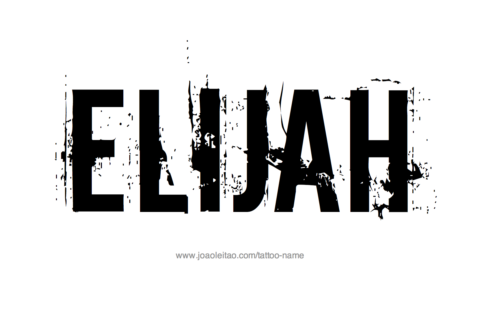 Elijah Name Tattoo Designs