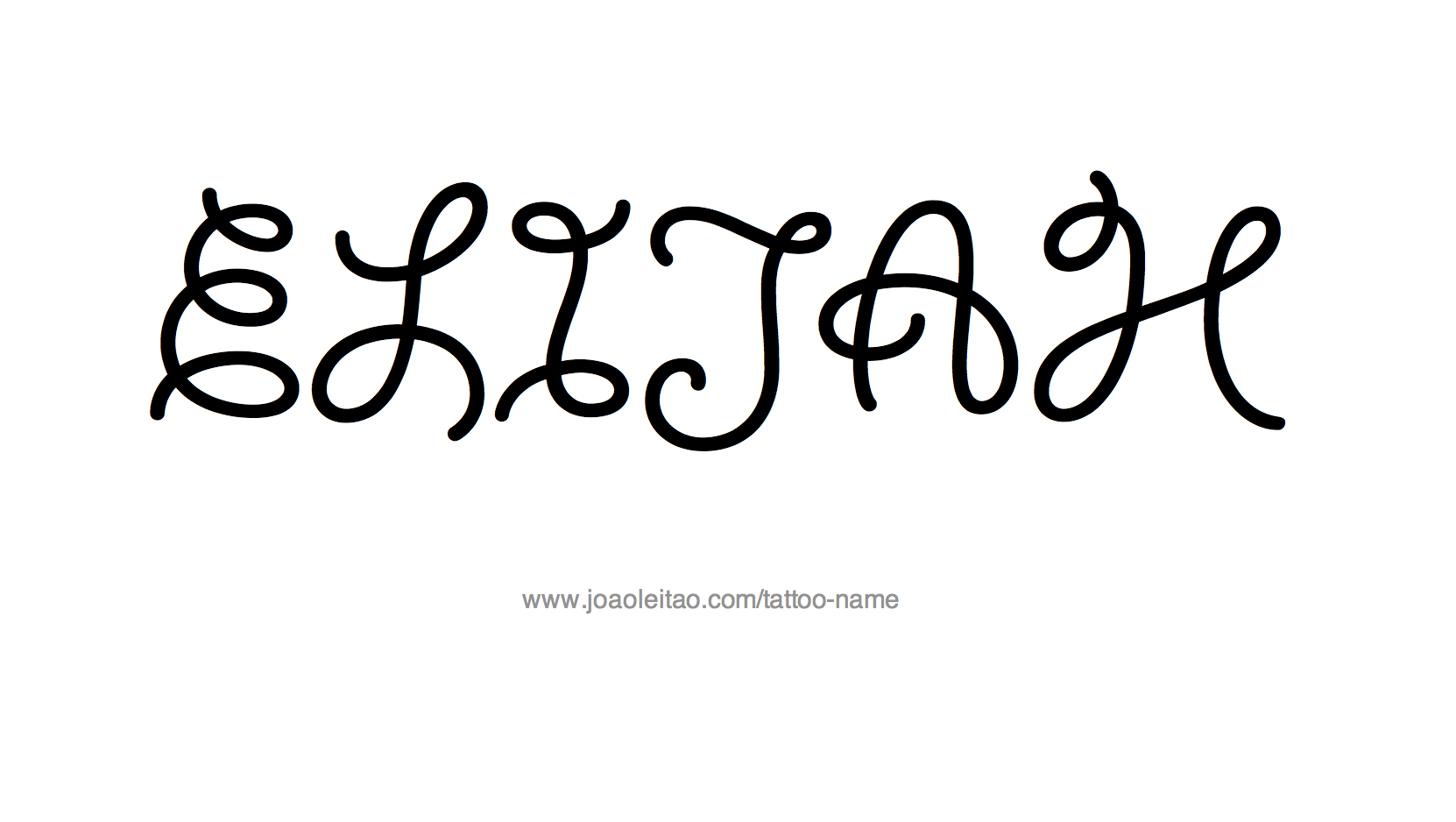 Elijah Name Tattoo Designs