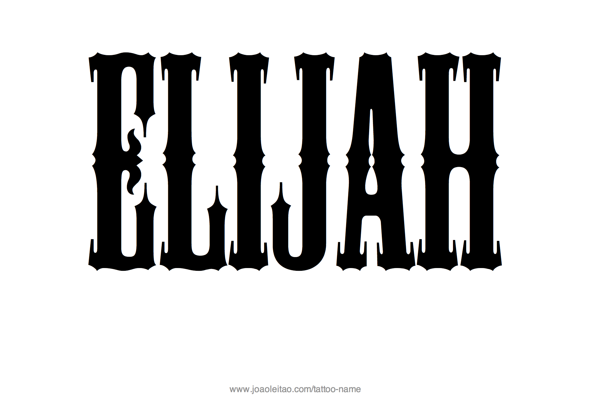 Elijah Name Tattoo Designs