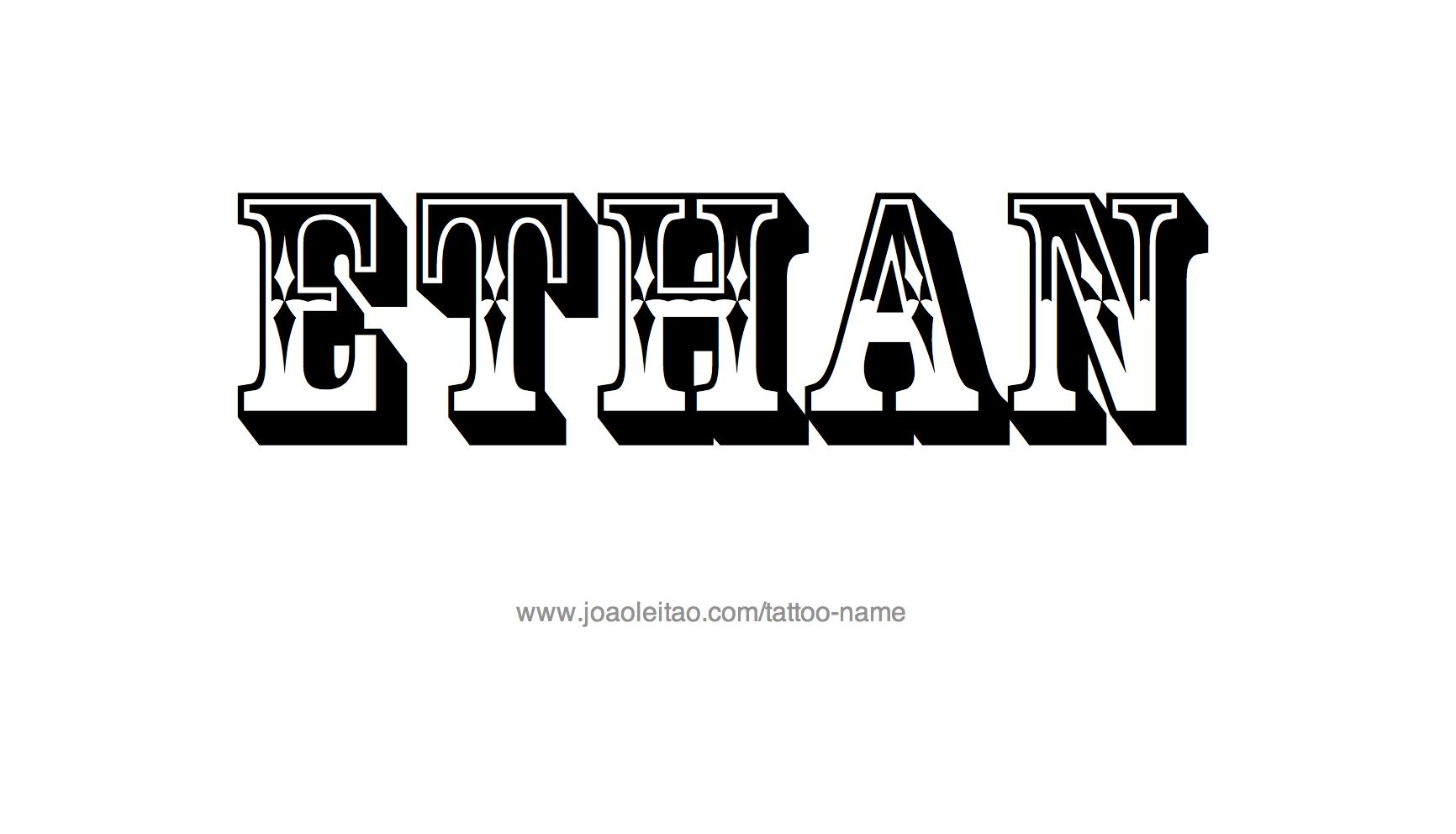 Ethan Name Tattoo Designs