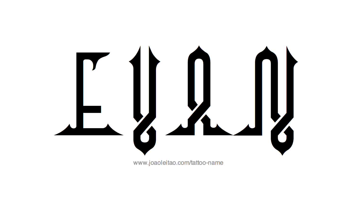 Evan Name Tattoo Designs