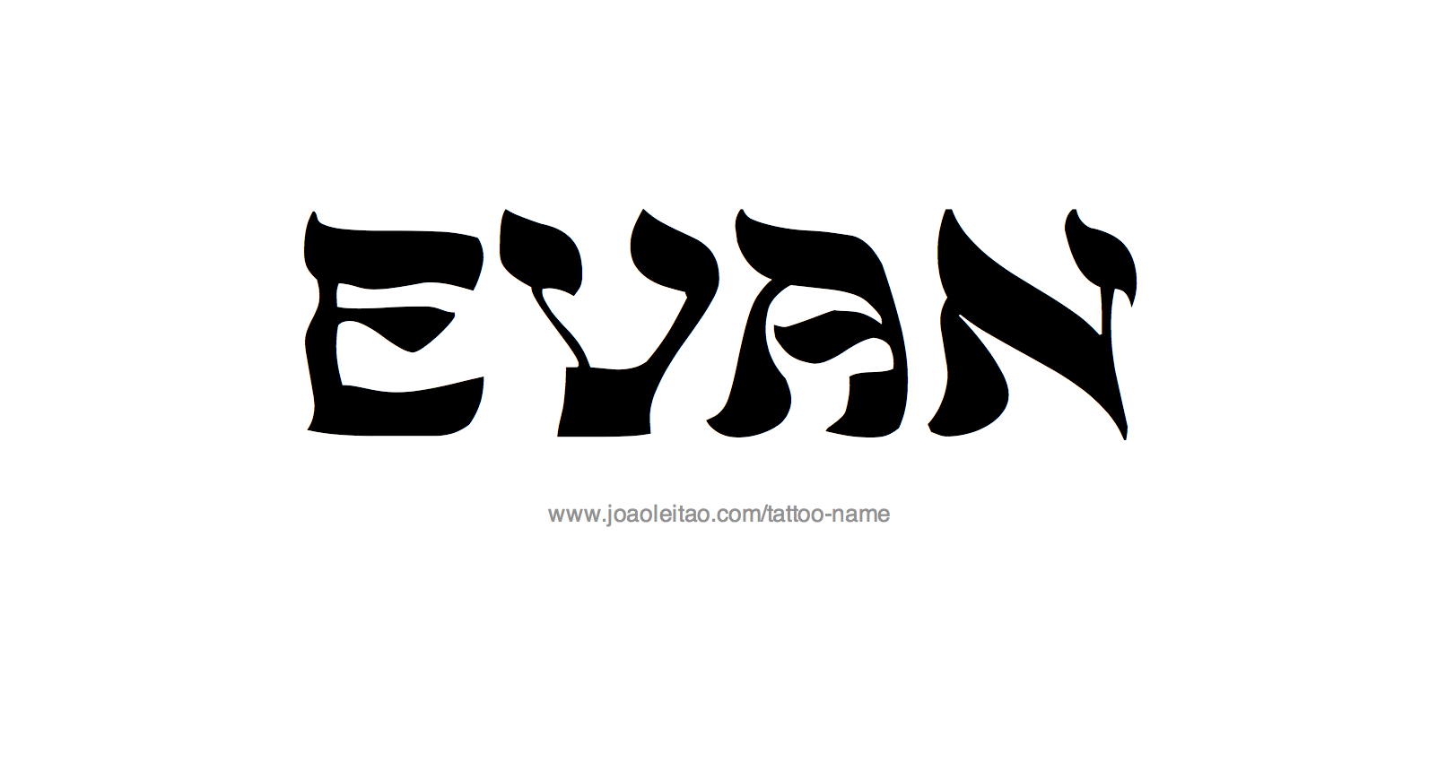 Evan Name Tattoo Designs