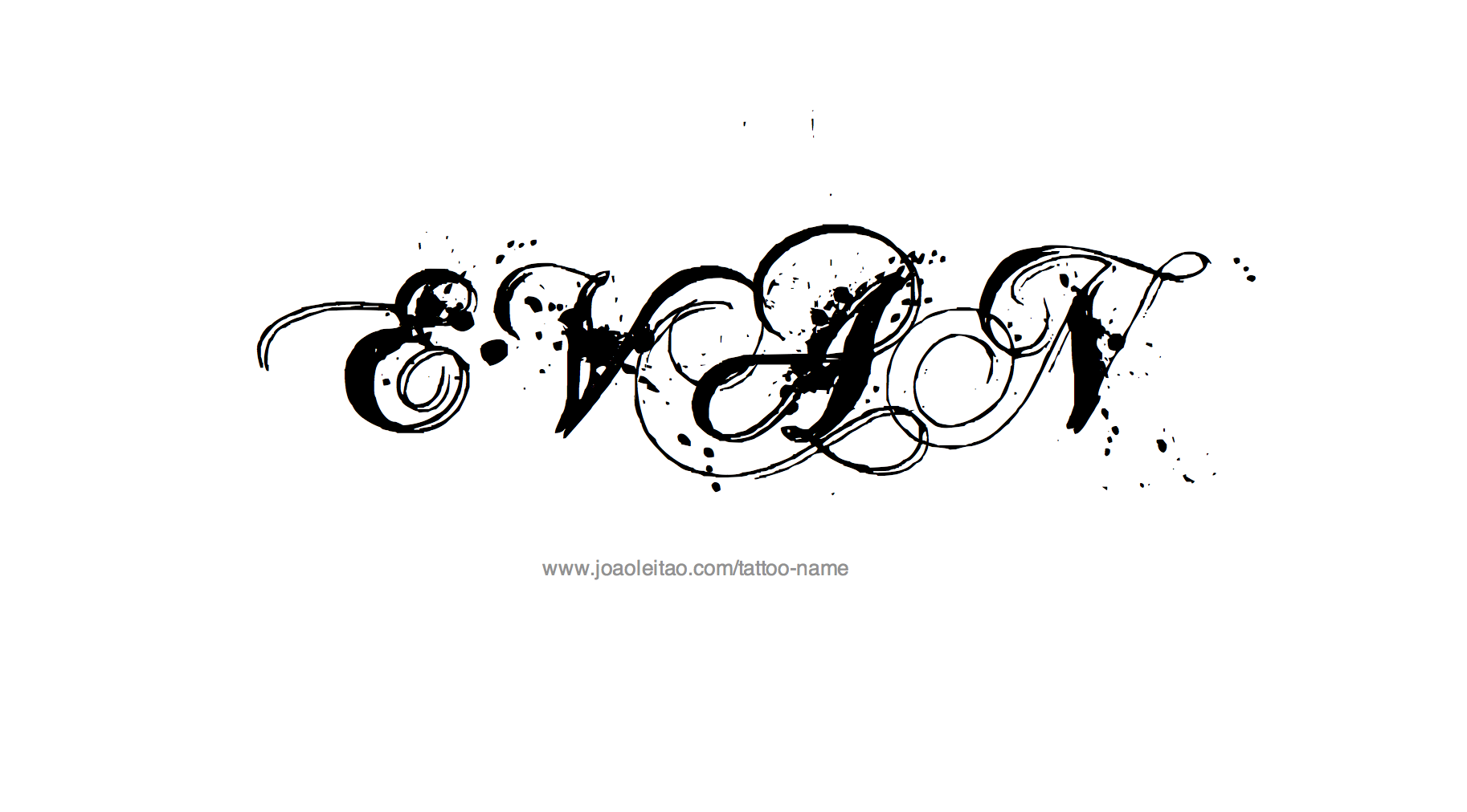 Evan Name Tattoo Designs