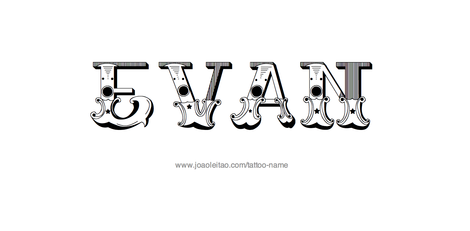 Evan Name Tattoo Designs