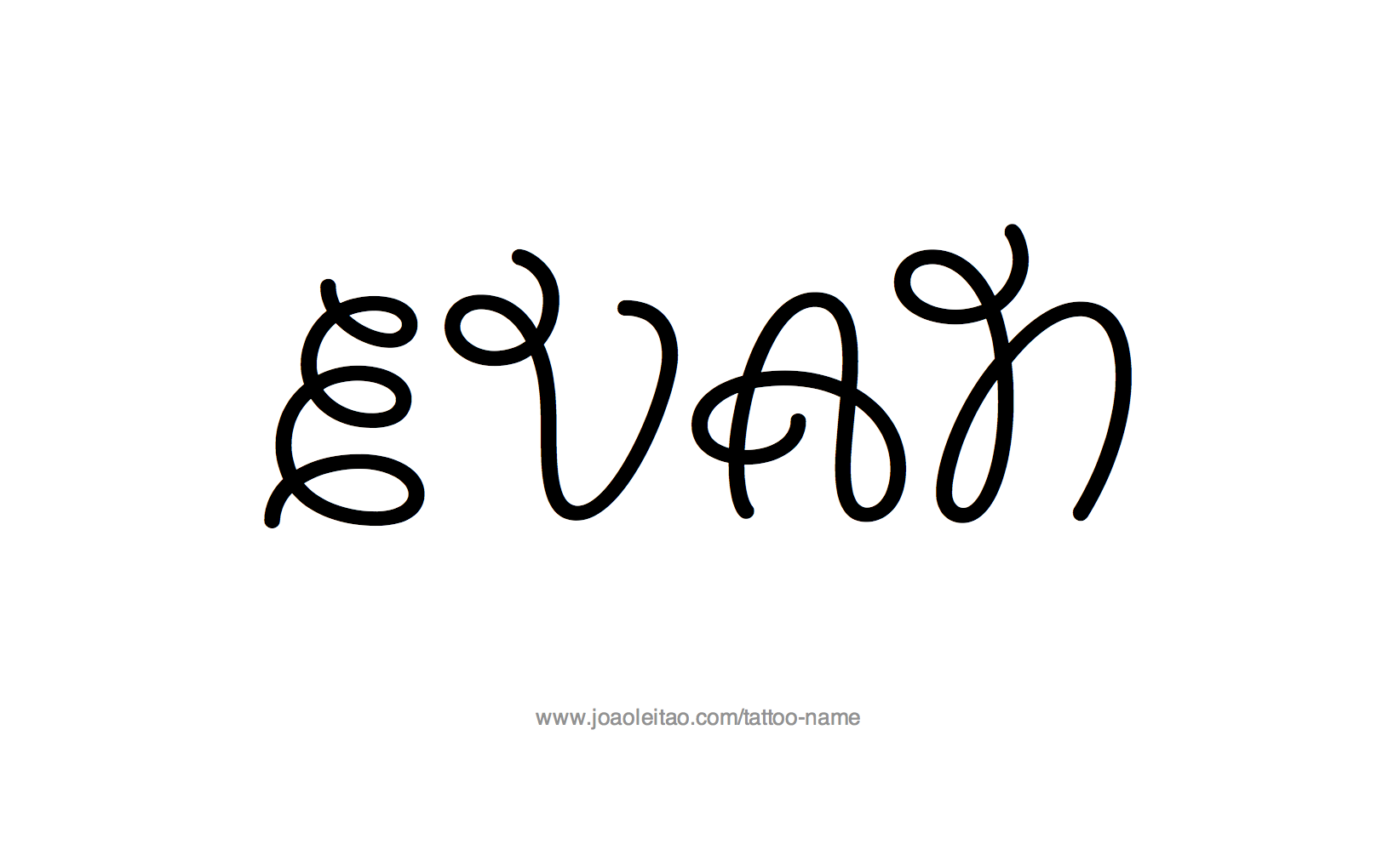 Evan Name Tattoo Designs