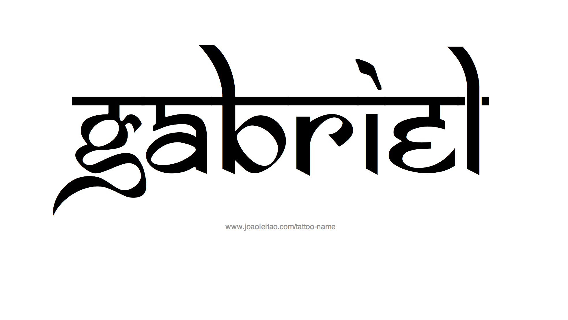 Gabriel Name Tattoo Designs