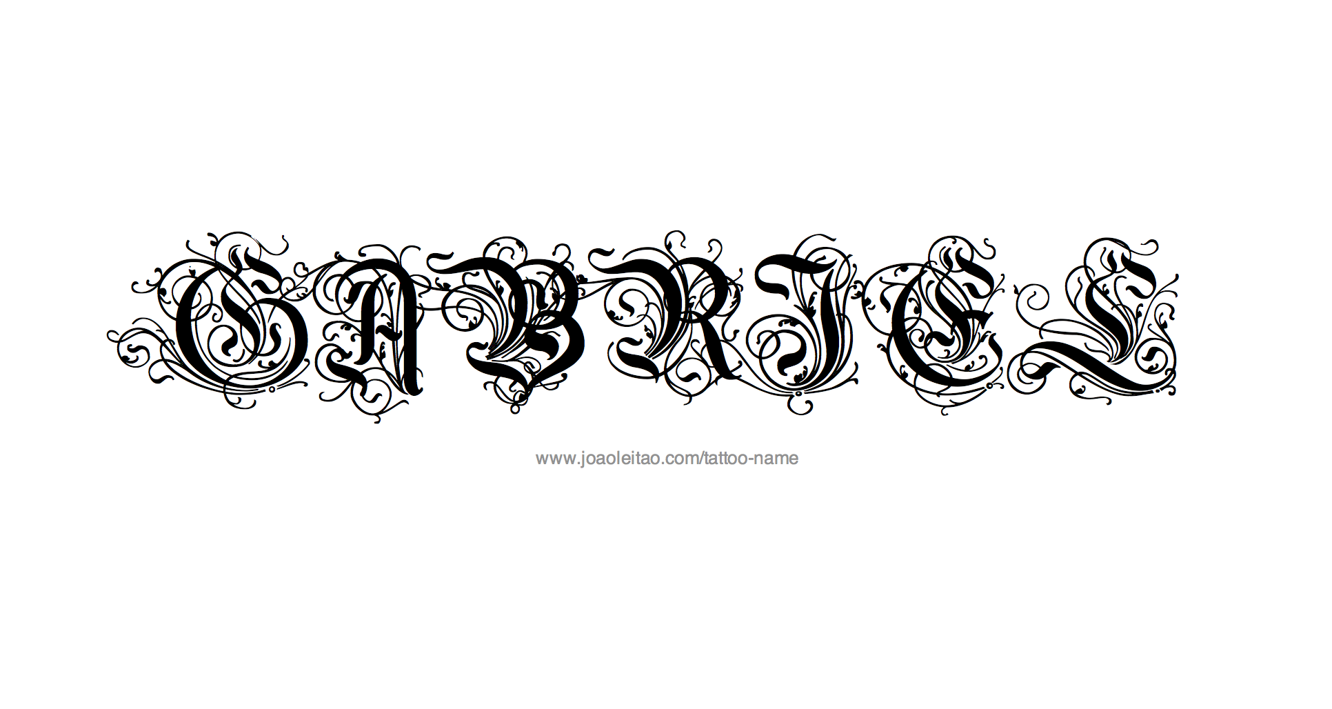 Gabriel Name Tattoo Designs
