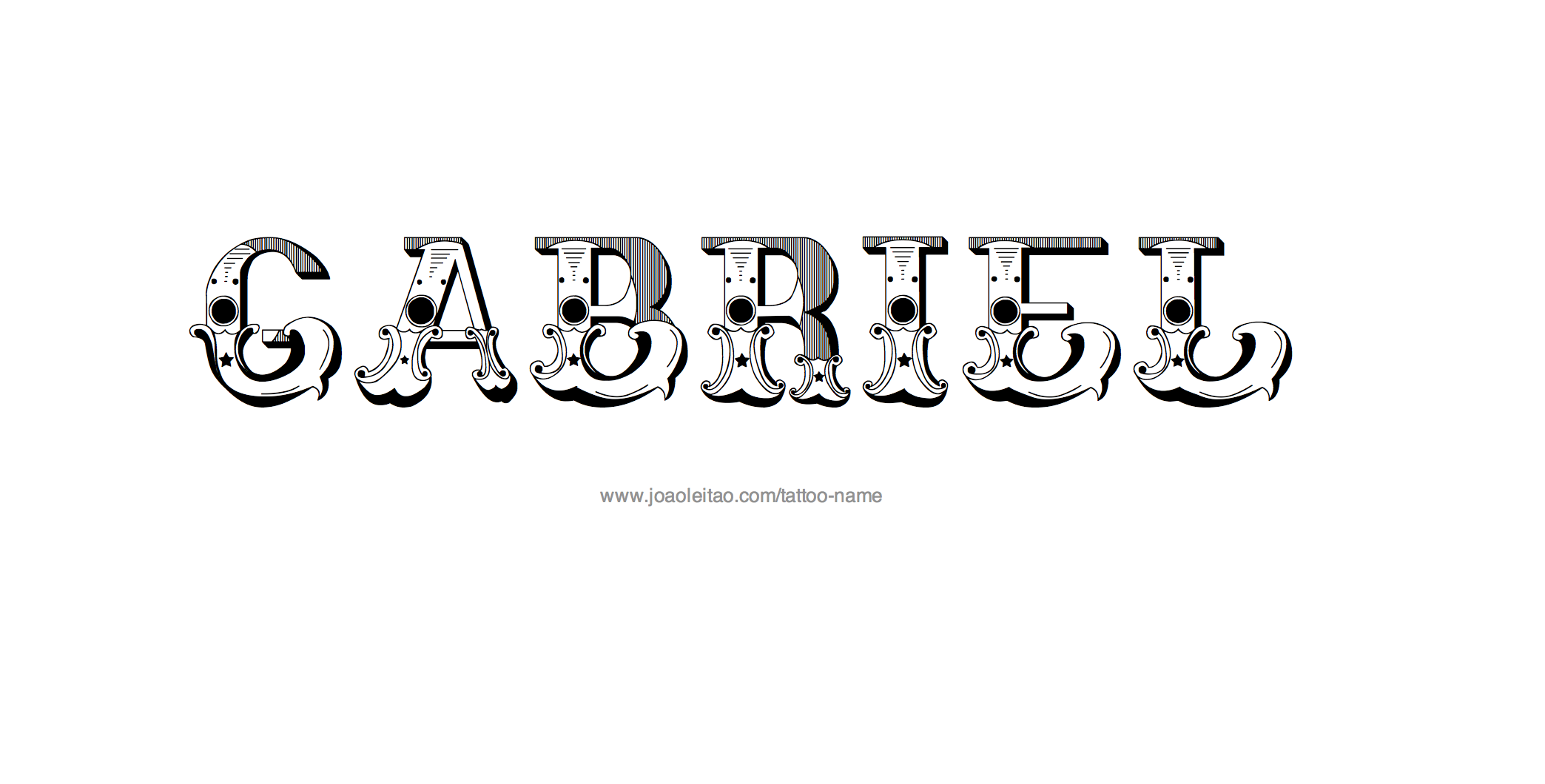Gabriel Name Tattoo Designs