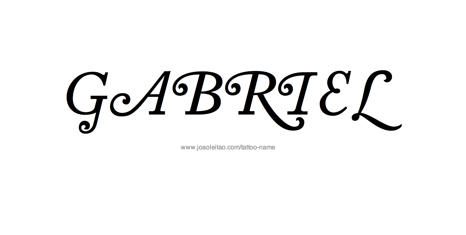 Gabriel Name Tattoo Designs