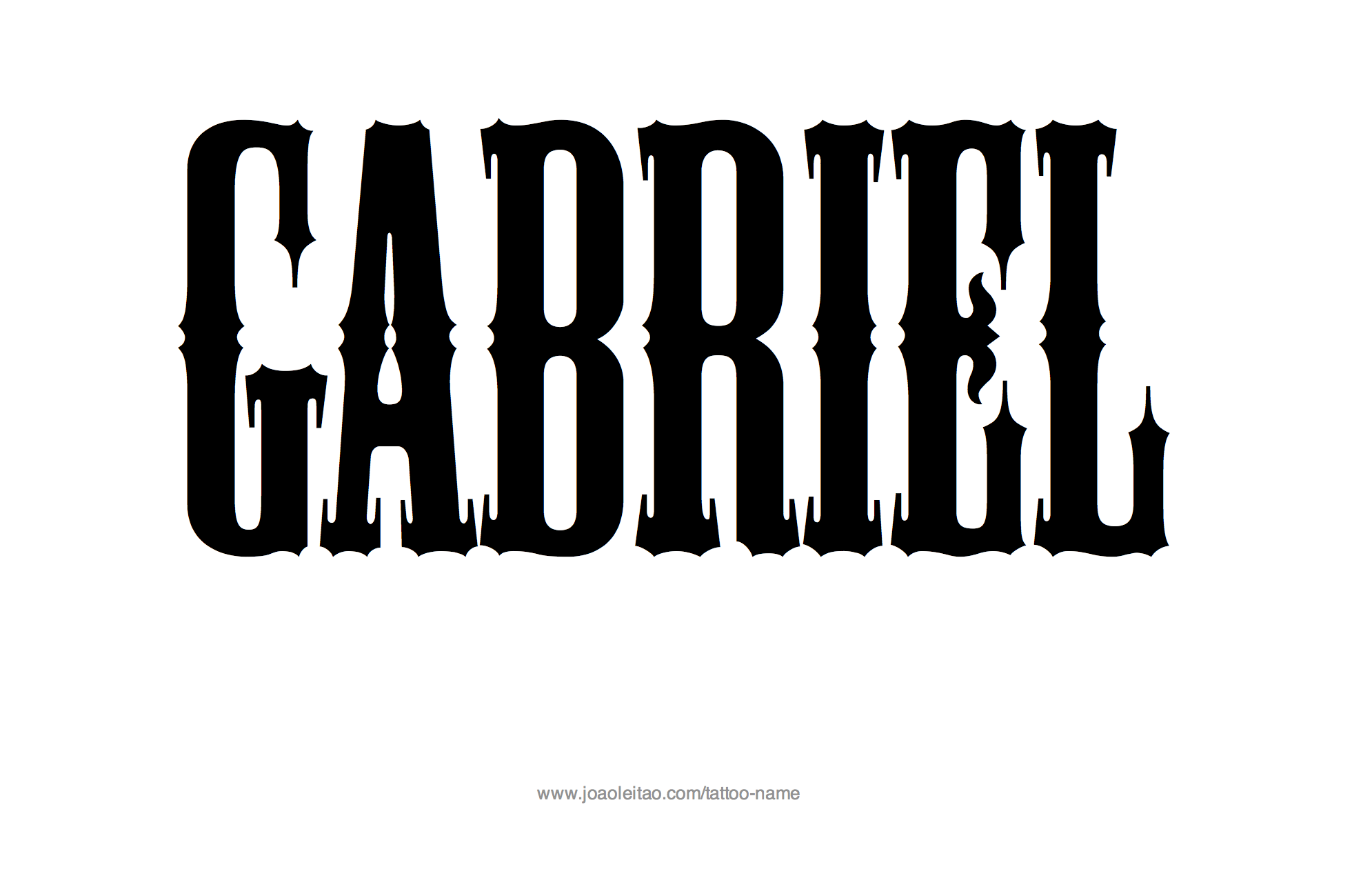 Gabriel Name Tattoo Designs