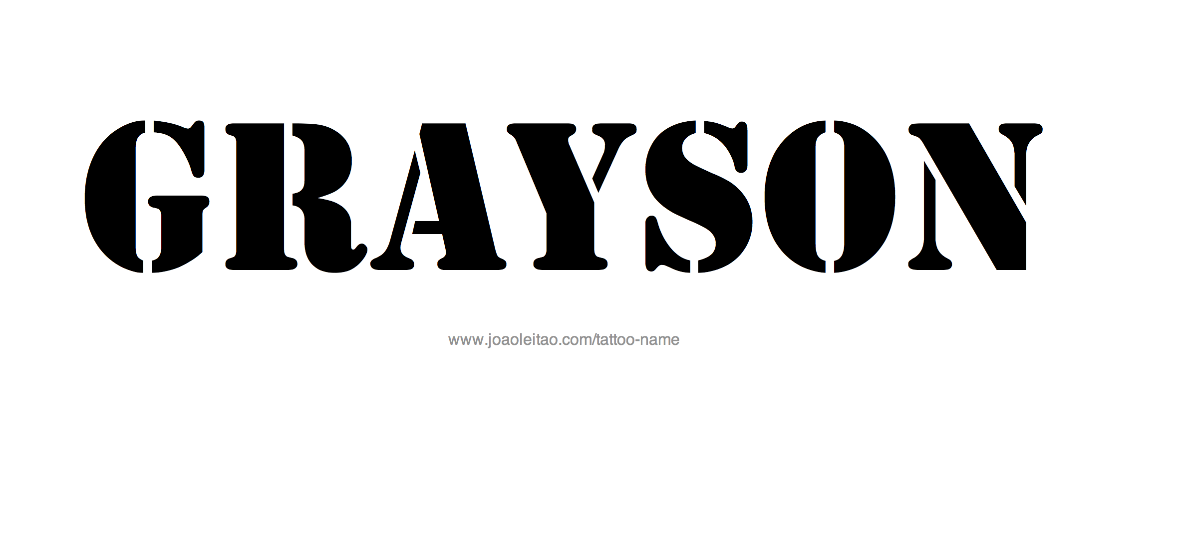 Grayson Name Tattoo Designs