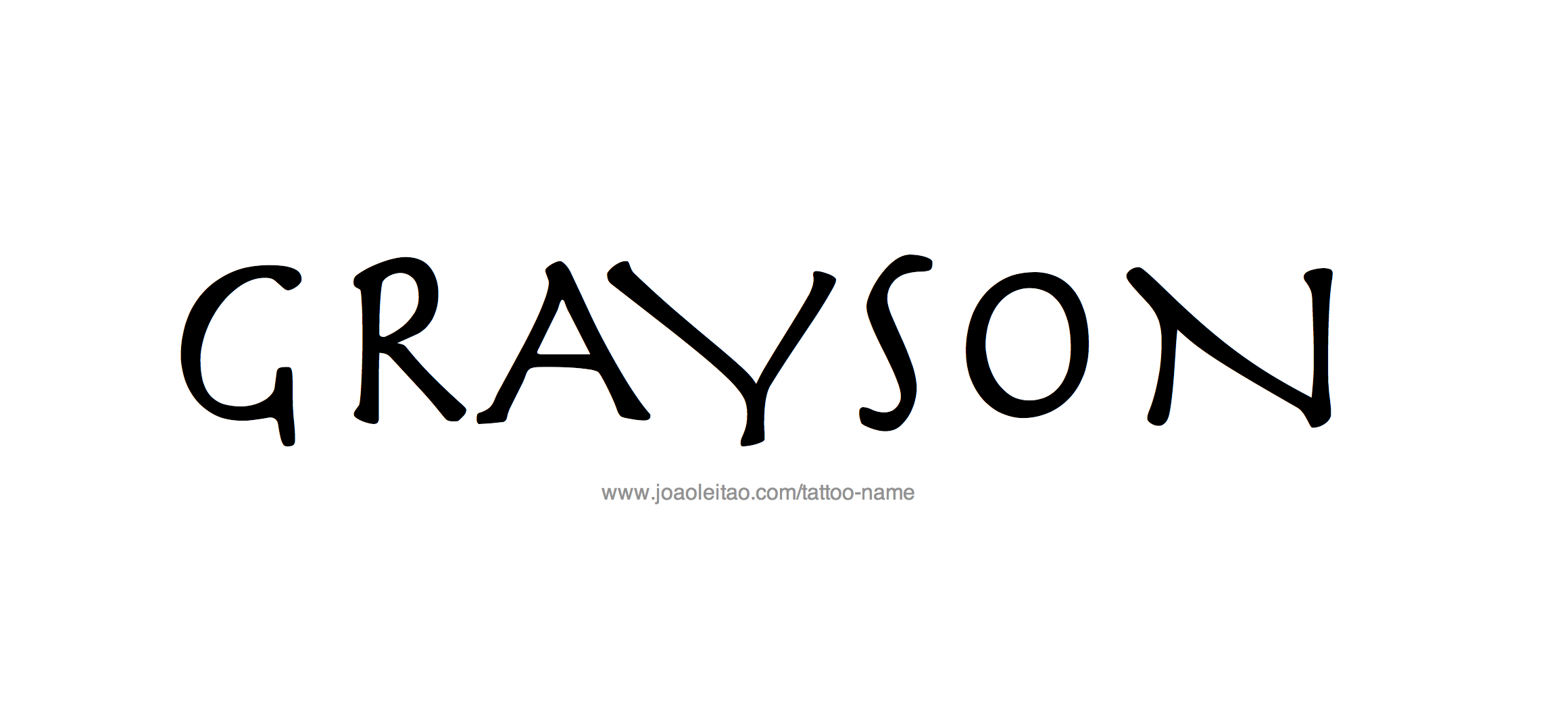 Grayson Name Tattoo Designs