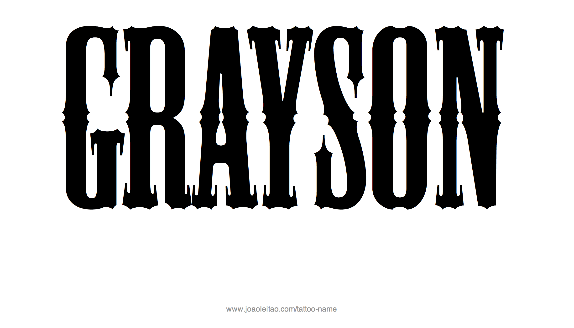 Grayson Name Tattoo Designs