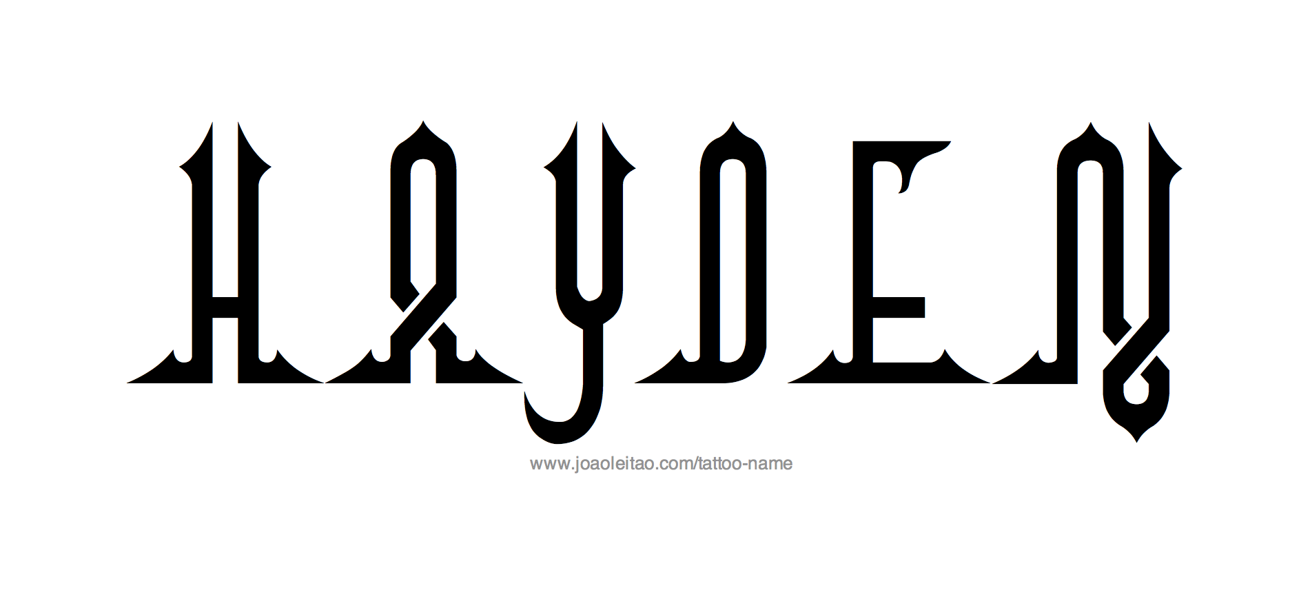 Hayden Name Tattoo Designs