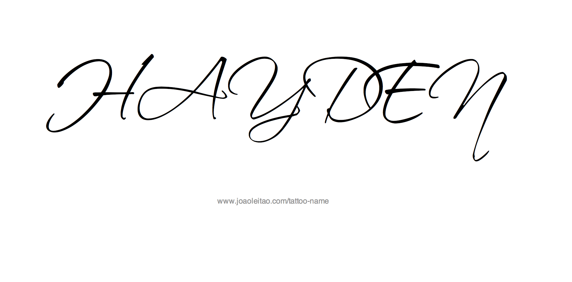 Hayden Name Tattoo Designs