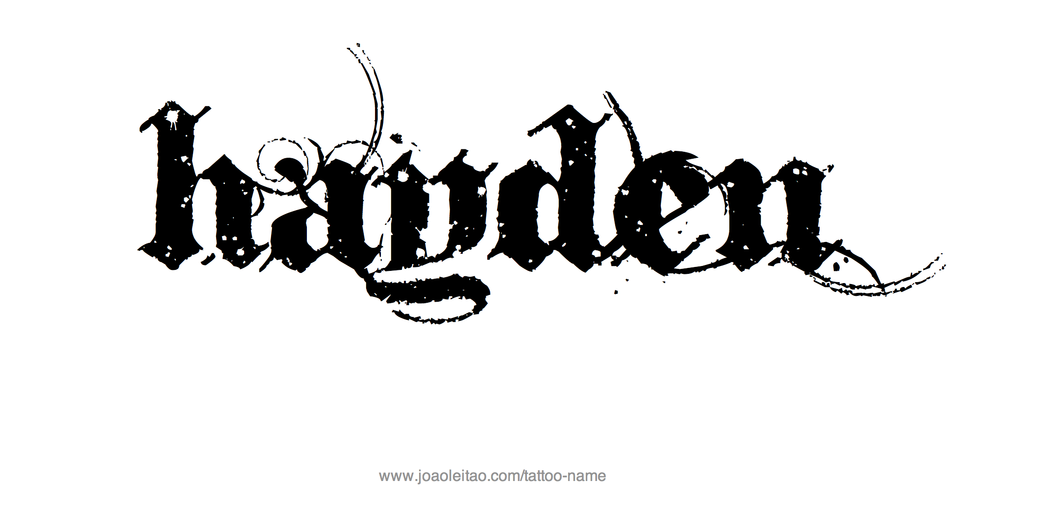 Hayden Name Tattoo Designs