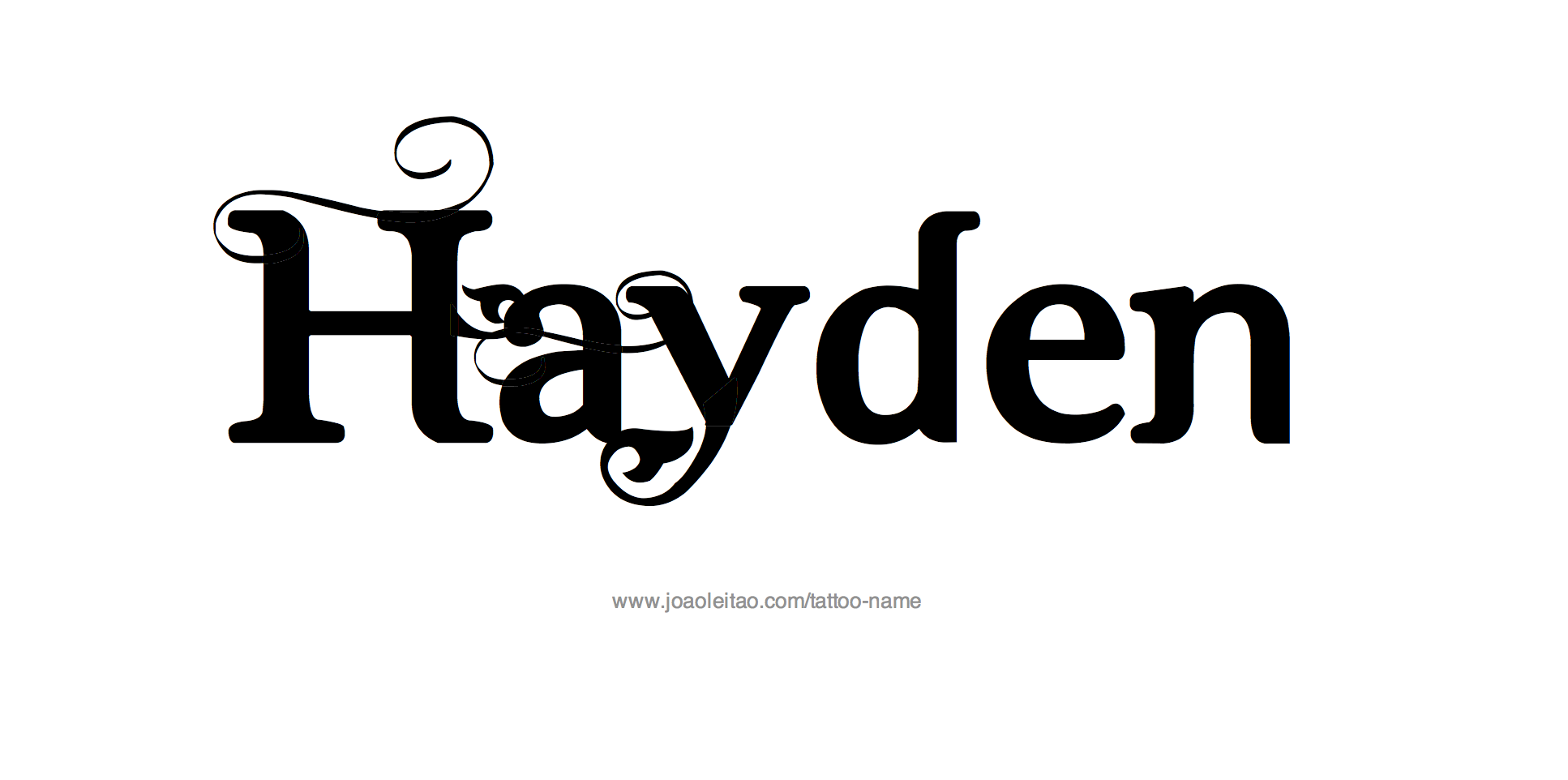 Hayden Name Tattoo Designs