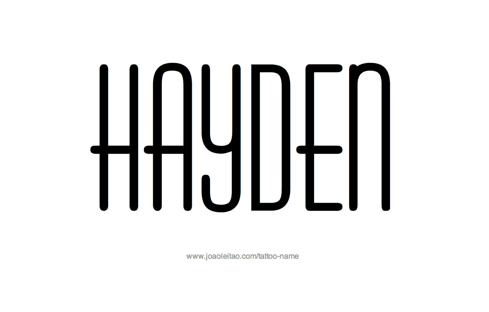 Hayden Name Tattoo Designs