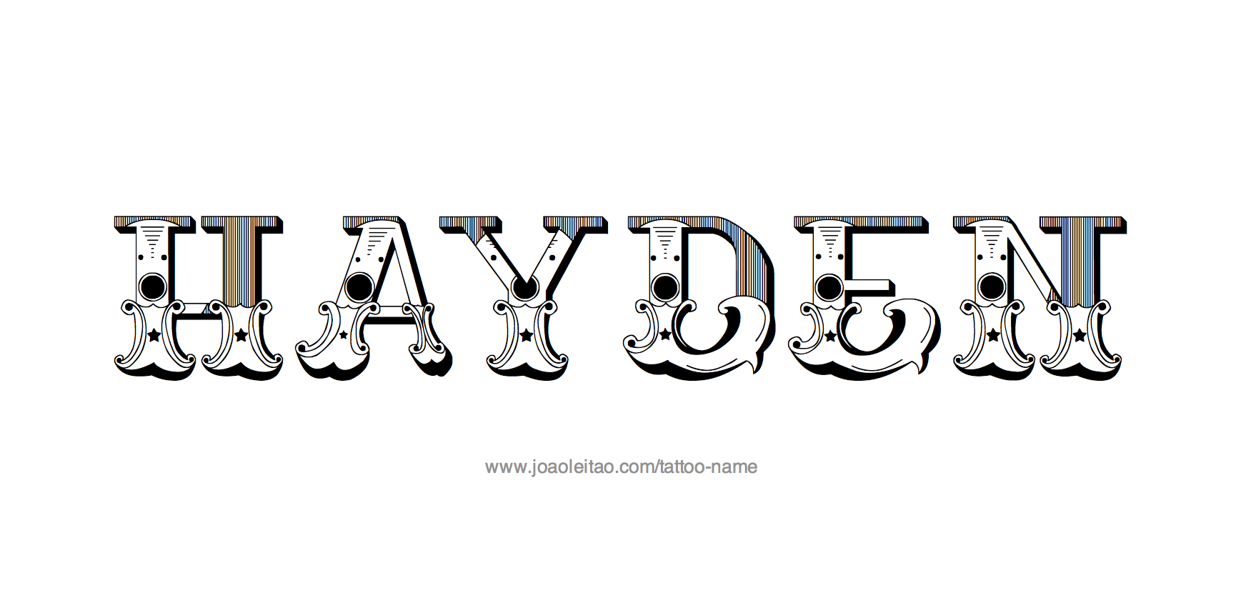 Hayden Name Tattoo Designs