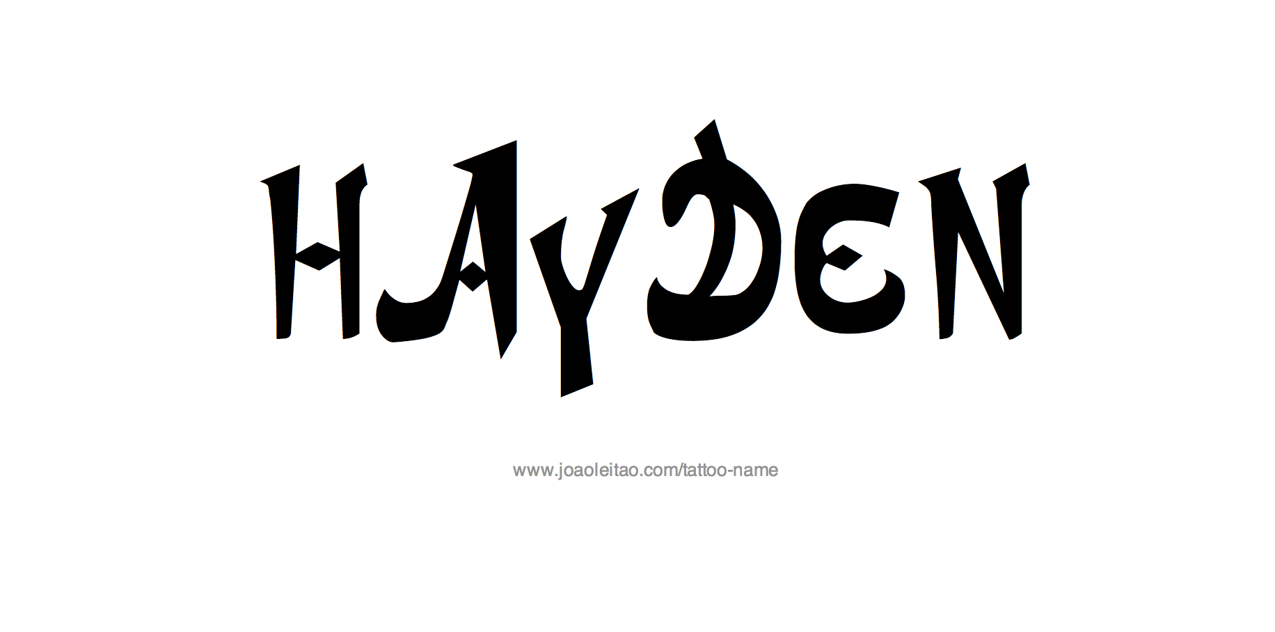 Hayden Name Tattoo Designs