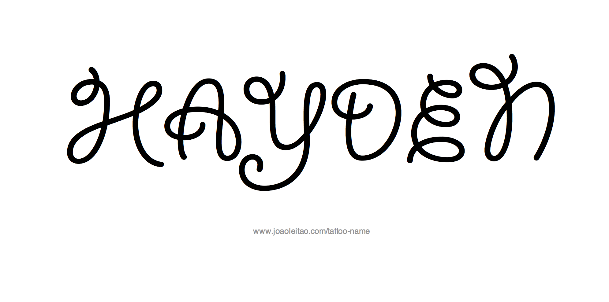 Hayden Name Tattoo Designs