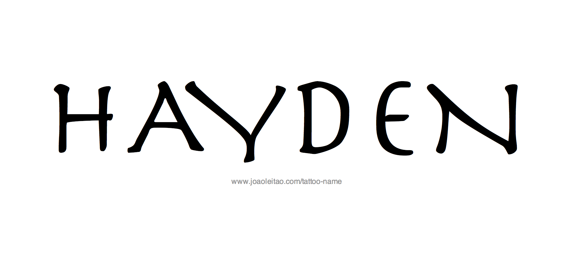 Hayden Name Tattoo Designs