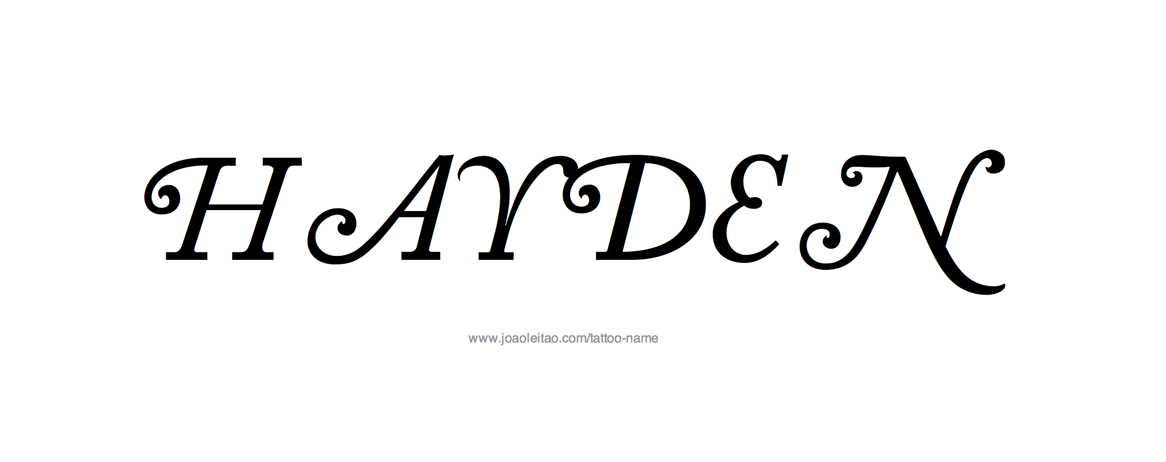 Hayden Name Tattoo Designs