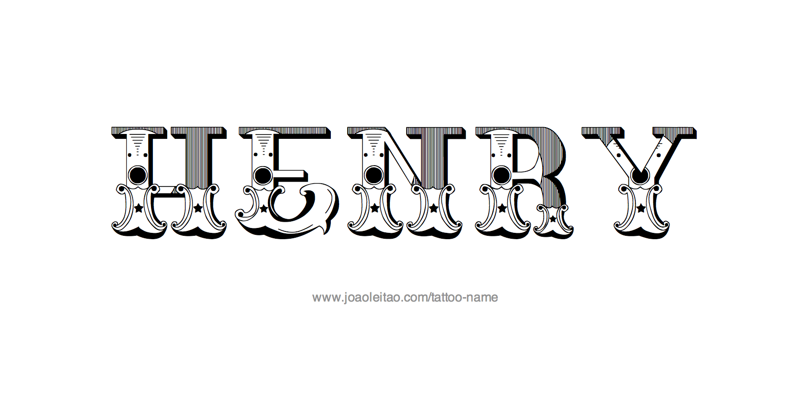 Henry Name Tattoo Designs