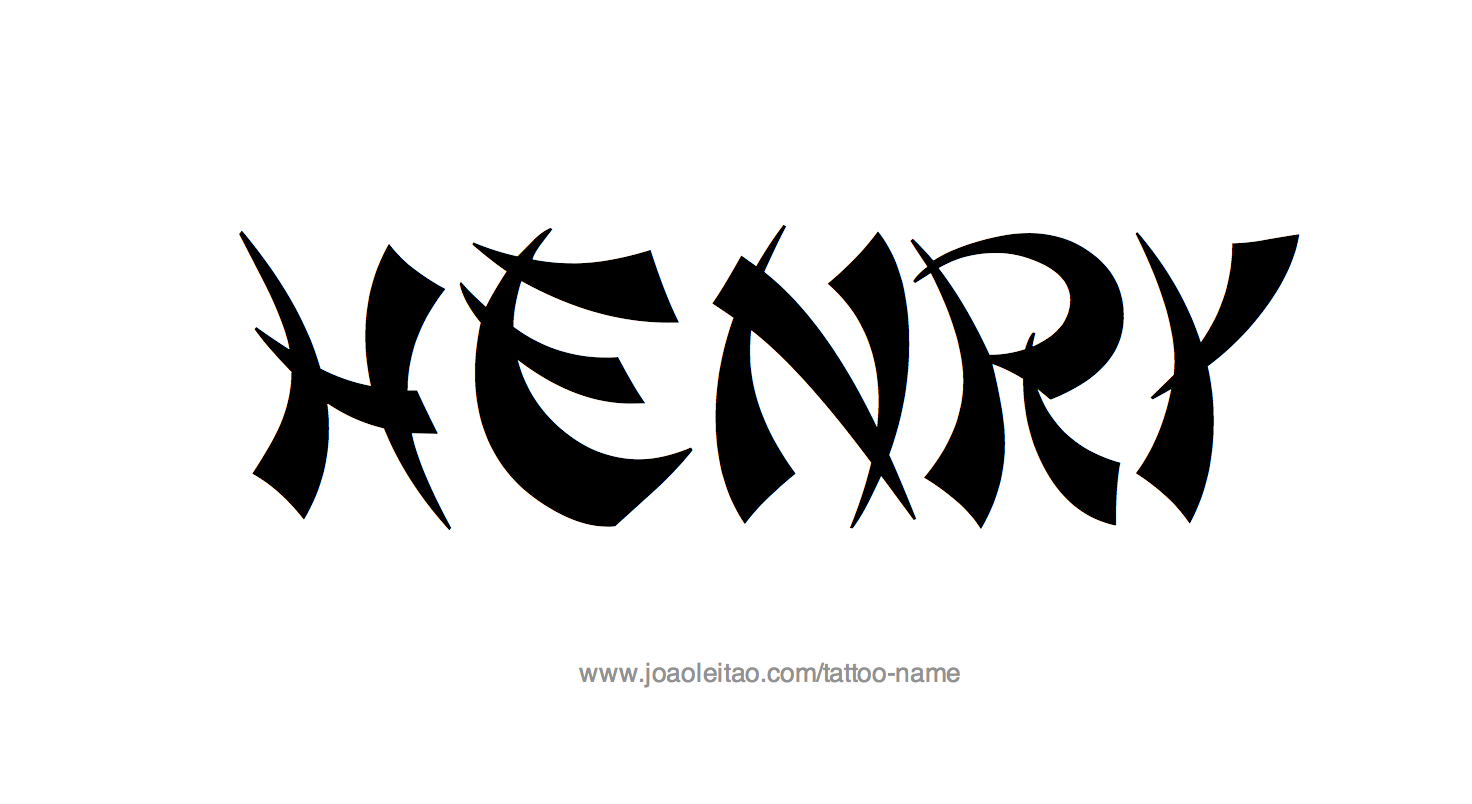 Henry Name Tattoo Designs