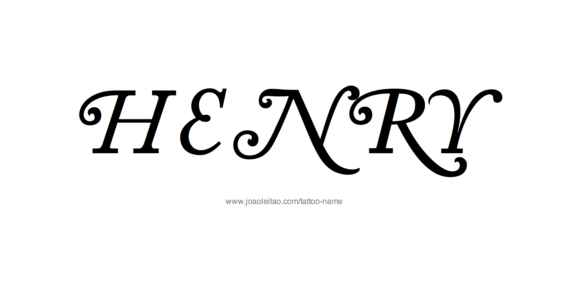 Henry Name Tattoo Designs
