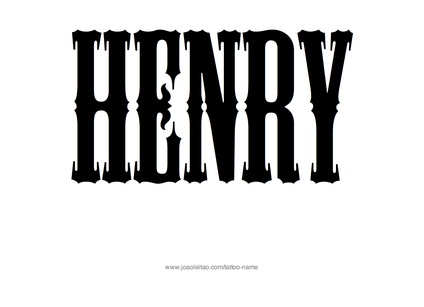 Henry Name Tattoo Designs