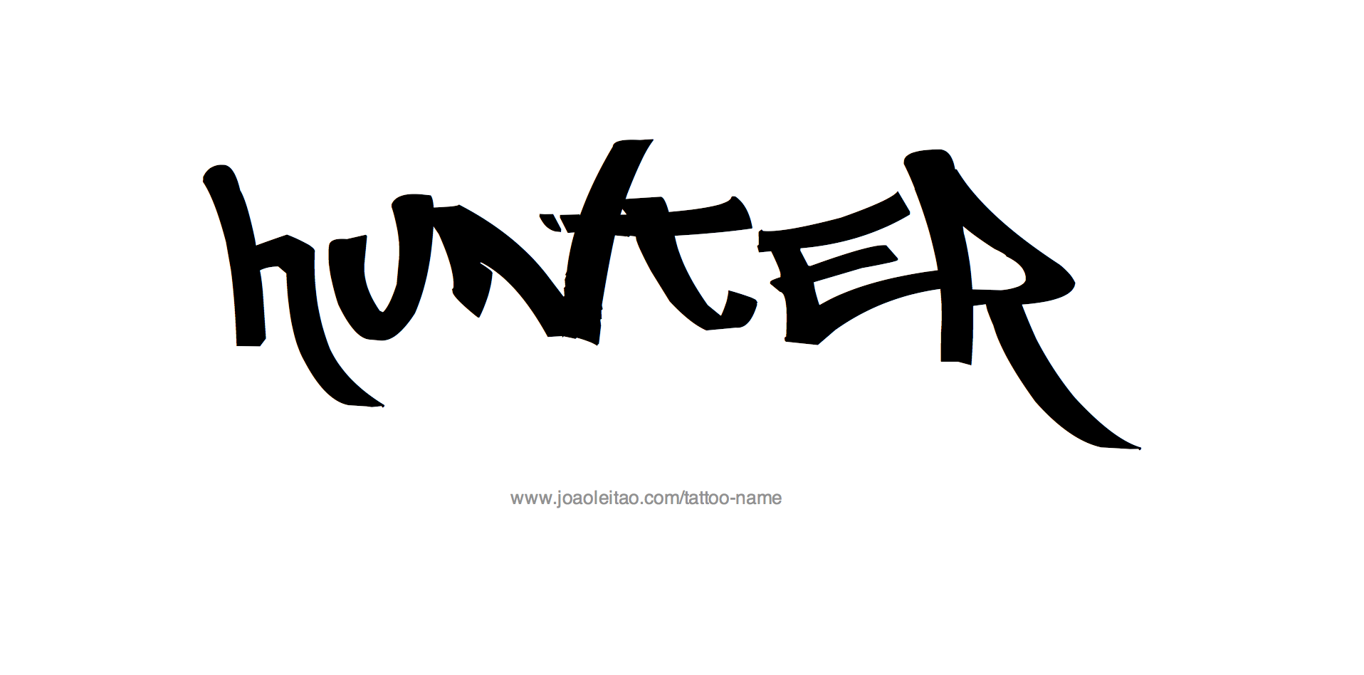 Hunter Name Tattoo Designs