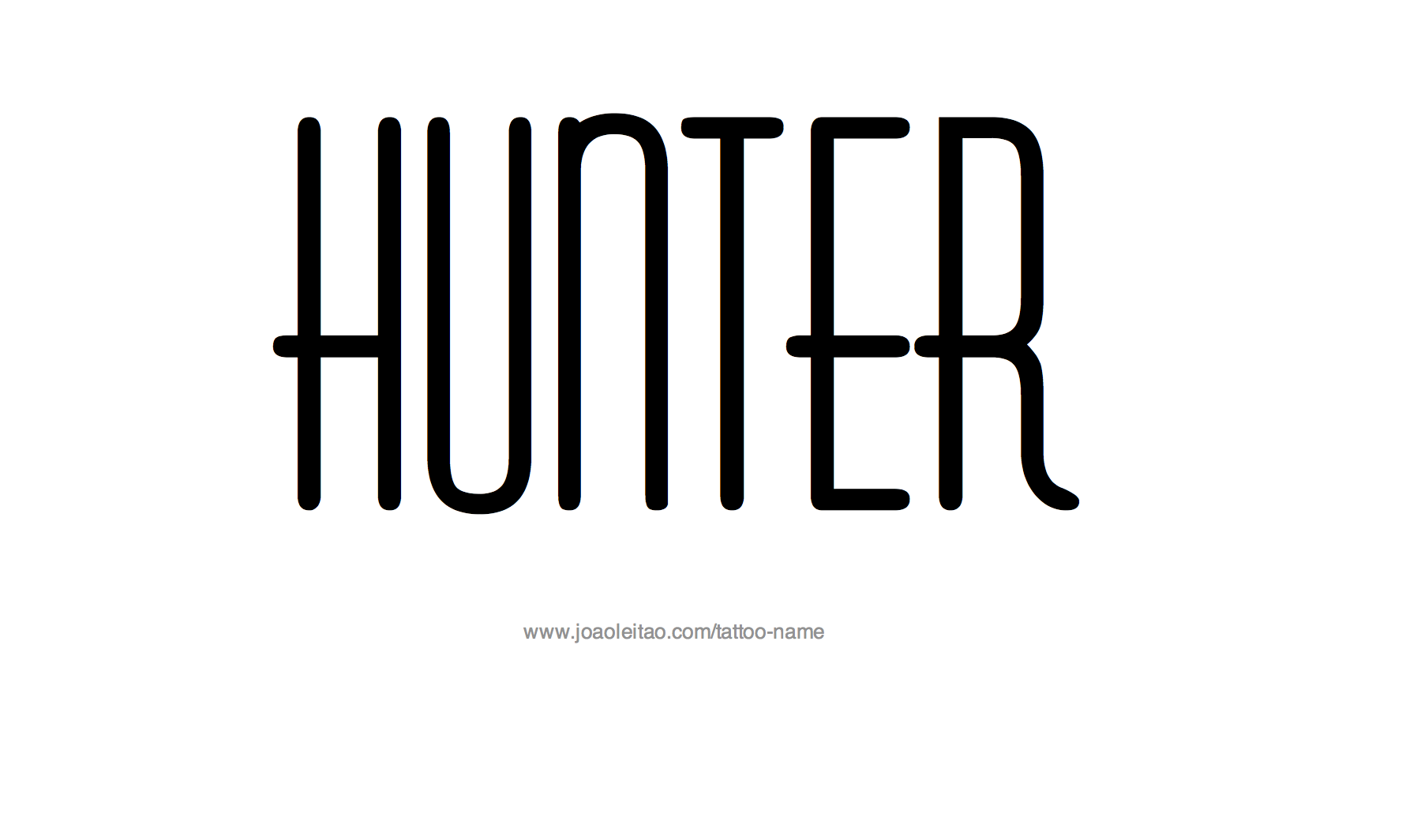 Hunter Name Tattoo Designs