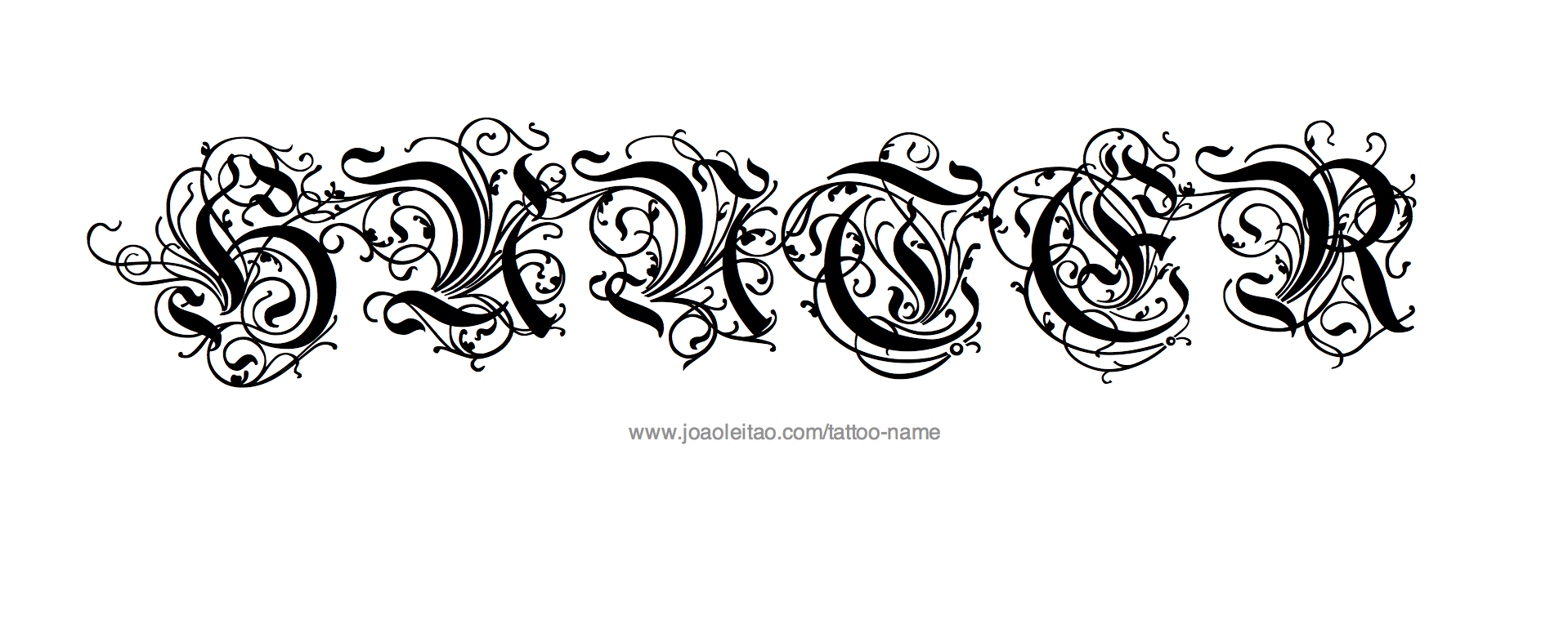 Hunter Name Tattoo Designs