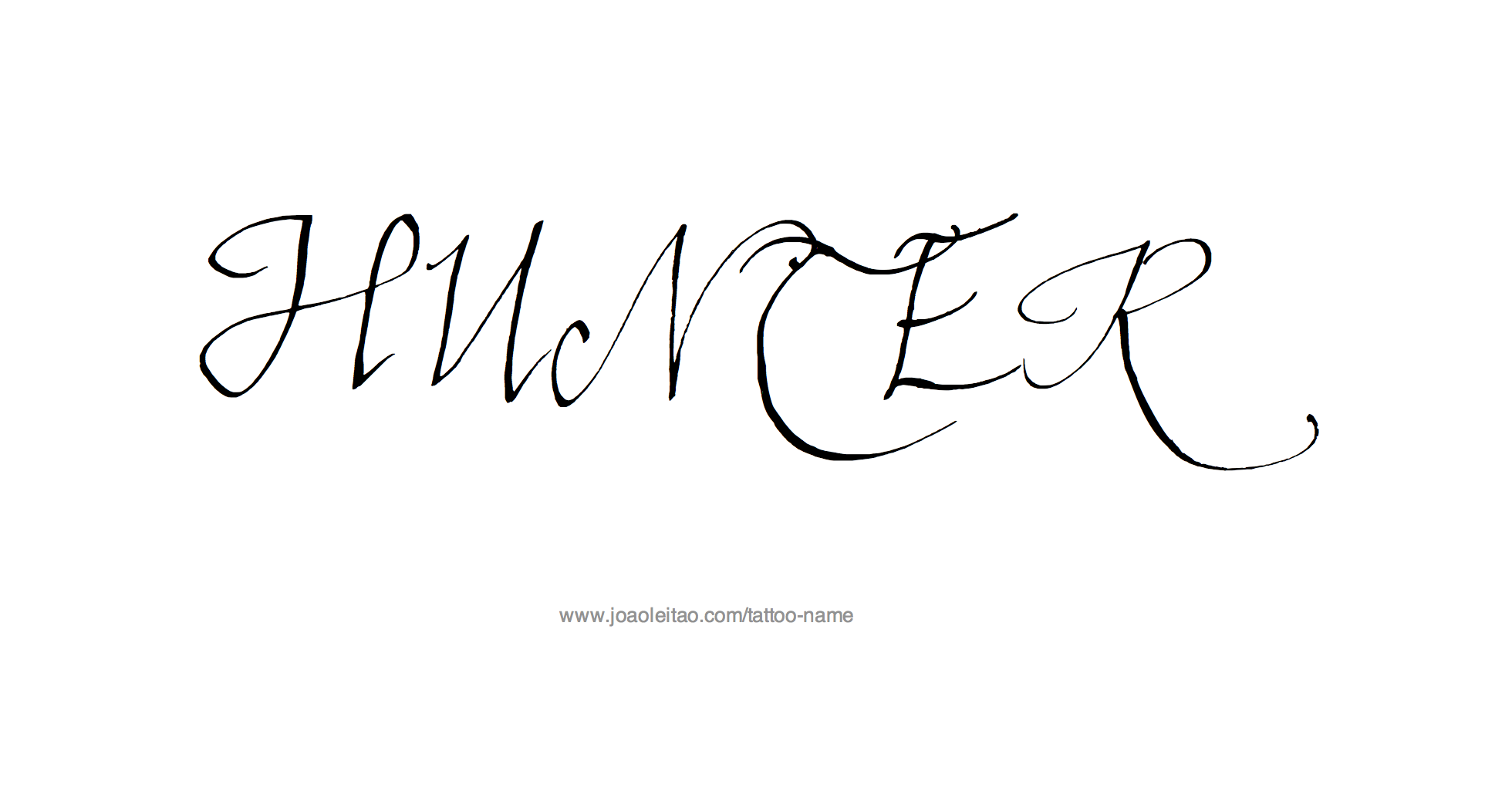 Hunter Name Tattoo Designs