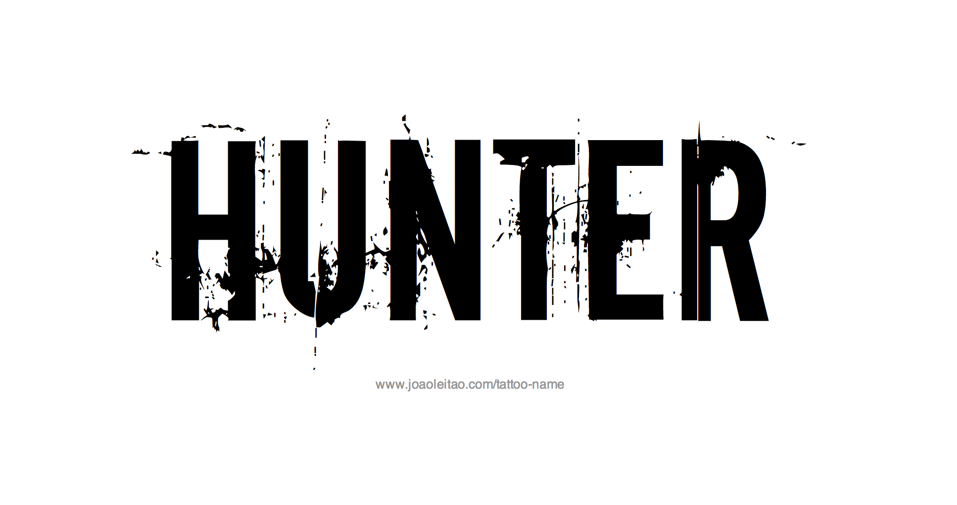Hunter Name Tattoo Designs